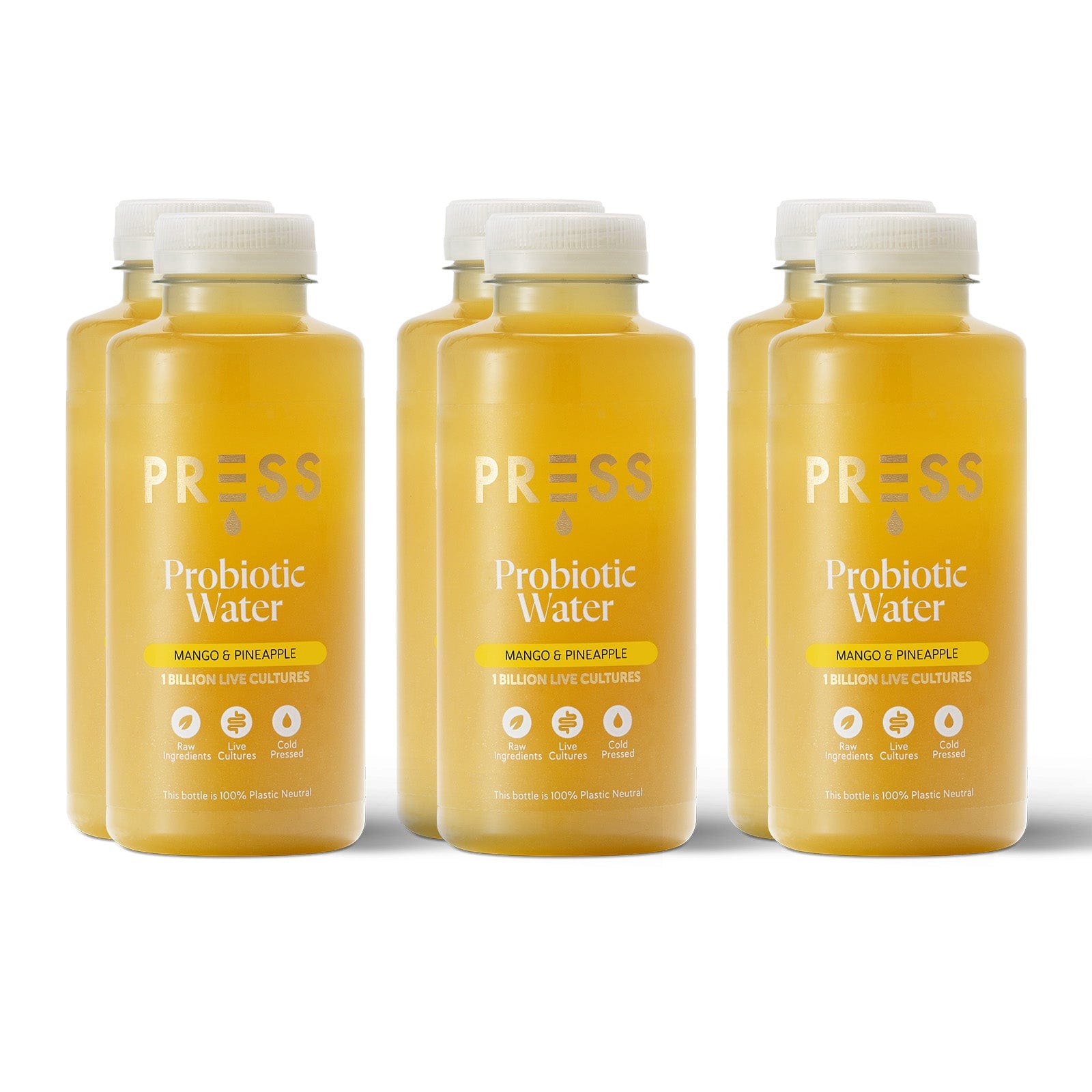 6 x Mango & Pineapple Probiotic Water – PRESS Healthfoods